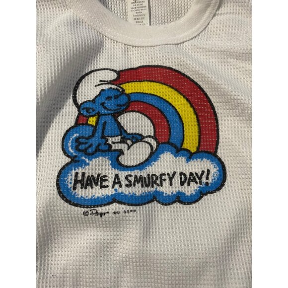Unknown | Pajamas | Vintage Have A Smurfy Day Smurf Thermal Long John ...
